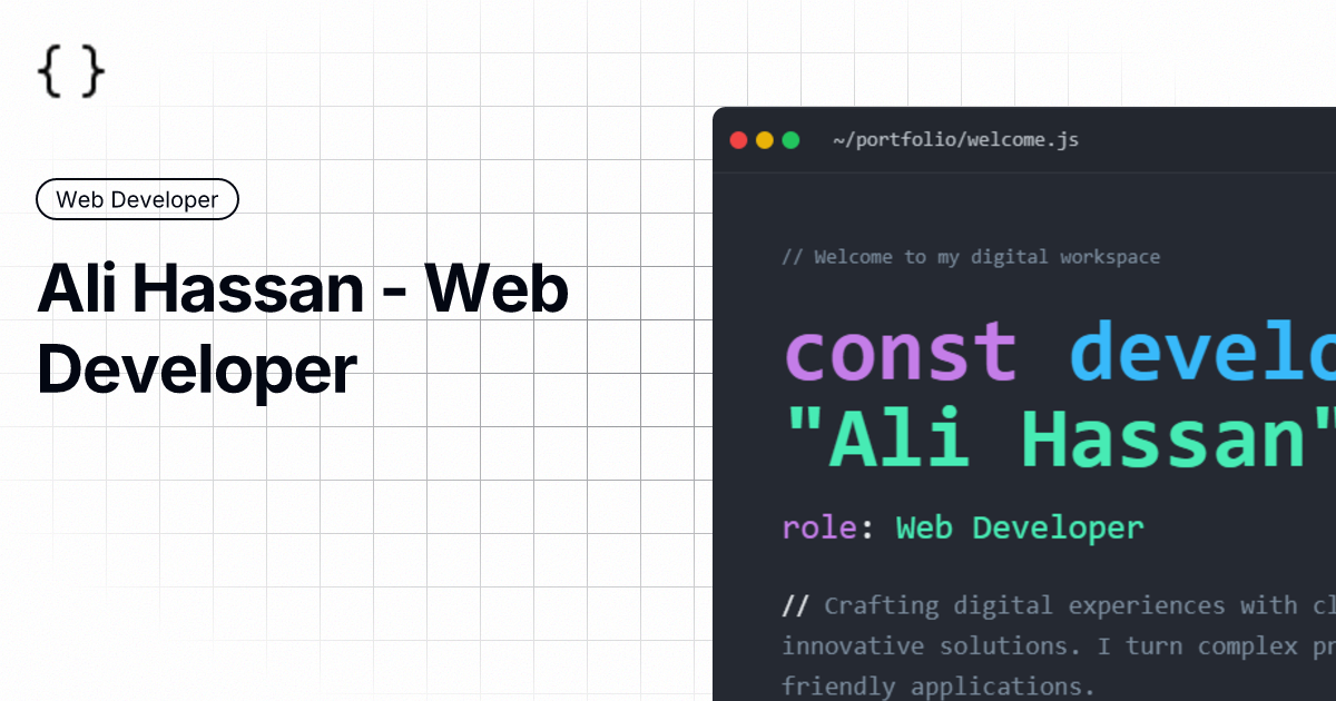 Ali Hassan - Web Developer